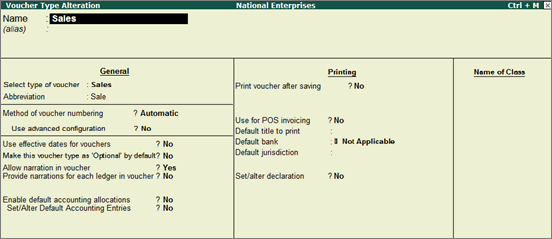 Voucher Class and Voucher Numbering - FAQ