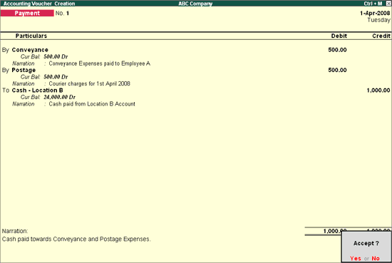 Creating a Payment Entry with Narration for each Entry Creating a Payment Entry with Narration for each Entry