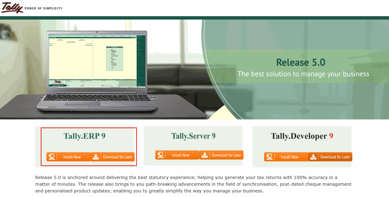 Installing Tally ERP 9 Using New Installer In Release 5