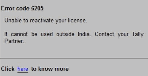 Error Code 6205