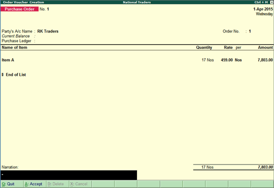 Purchase Order Processing