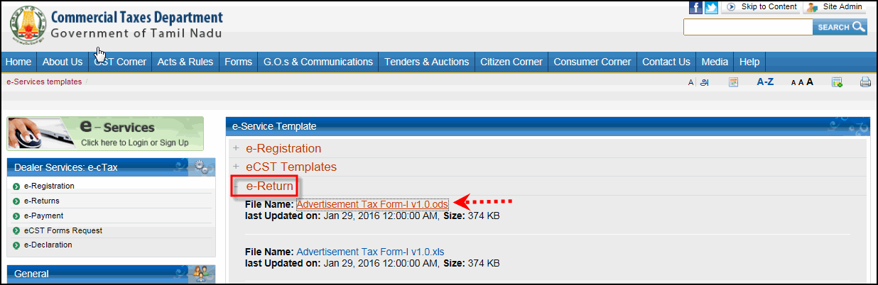Downloading Annexures from New ctd Portal for Tamilnadu