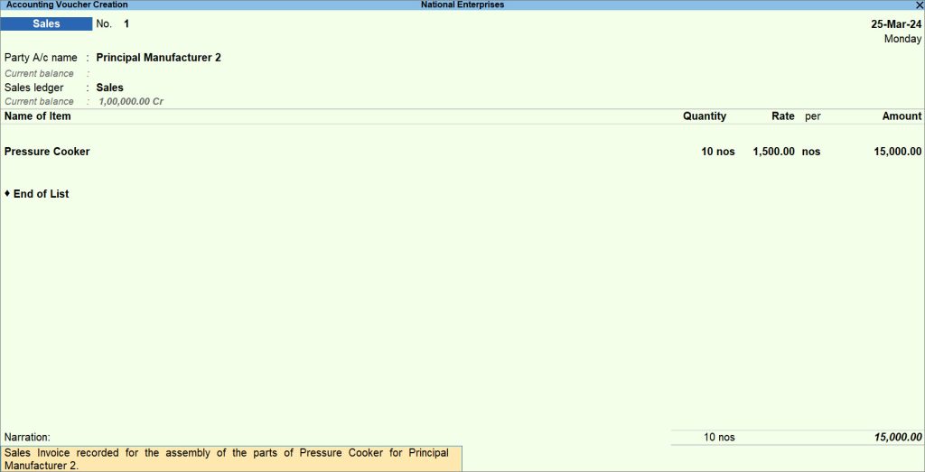How to Record Job Work In Orders in TallyPrime - Job Worker | TallyHelp