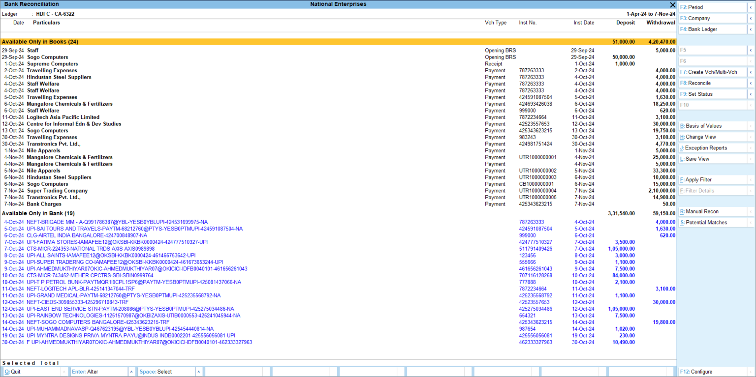How to Use Bank Reconciliation Reports in TallyPrime | TallyHelp