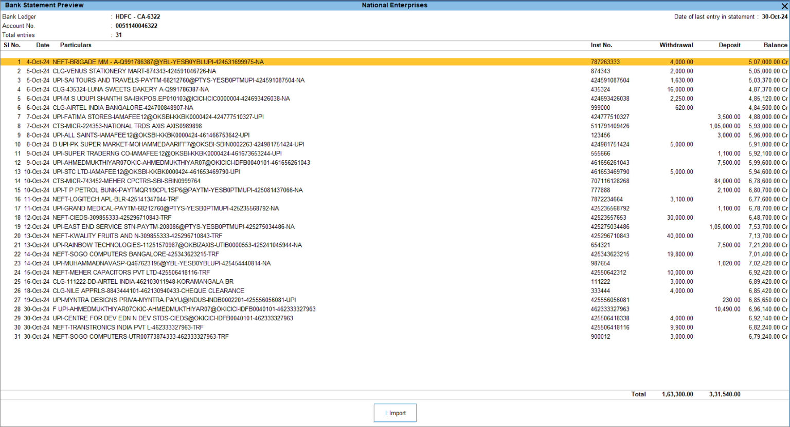 How to Import Bank Statements in TallyPrime | TallyHelp