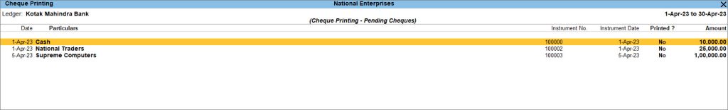 How to Print Cheques from TallyPrime | TallyHelp