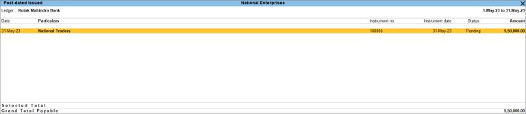 How to Record and Track Post-dated Cheques in TallyPrime | TallyHelp