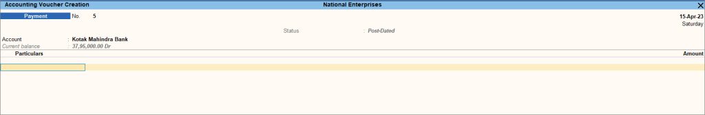 How to Record and Track Post-dated Cheques in TallyPrime | TallyHelp