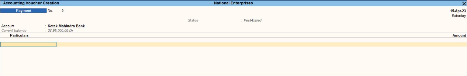 How to Record and Track Post-dated Cheques in TallyPrime | TallyHelp