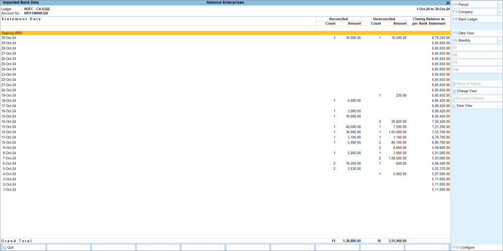 How to Use Bank Reconciliation Reports in TallyPrime | TallyHelp