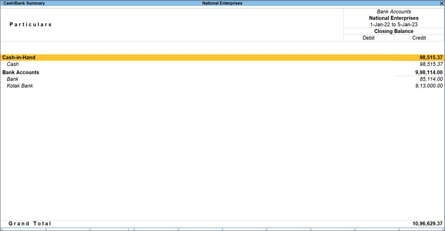 How to View Cash Book and Bank Book in TallyPrime | TallyHelp