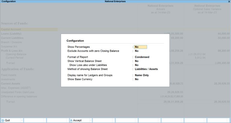 How to Create Scenarios in TallyPrime to View Variance | TallyHelp