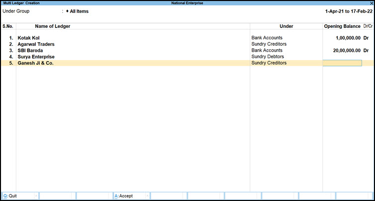 How To Use Chart Of Accounts In TallyPrime TallyHelp