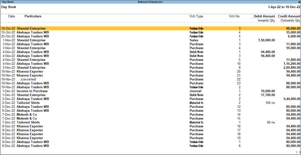 How to View Day Book in TallyPrime | Tally Help