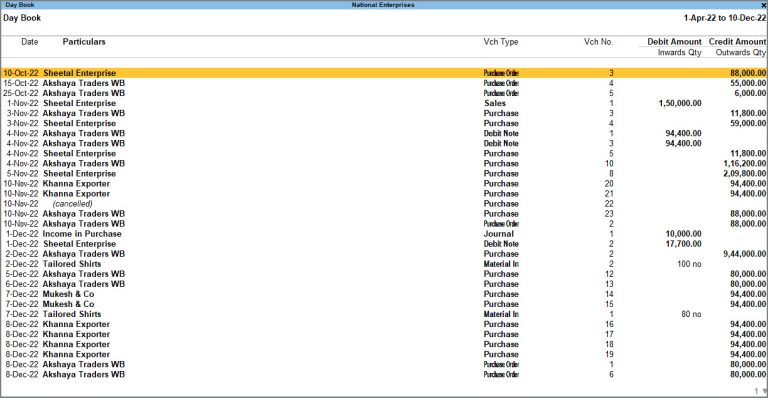 How to View Day Book in TallyPrime | Tally Help