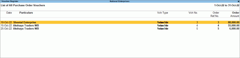 How to Record Purchase Order and Receipt Note in TallyPrime | TallyHelp