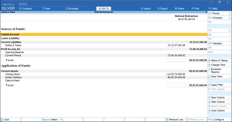 How to View Balance Sheet in TallyPrime | TallyHelp