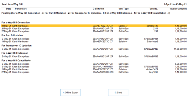 How To Generate E Way Bill In Tally Prime