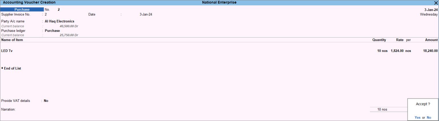 How to Create Vouchers for Purchases and Purchase Returns Under GCC VAT ...