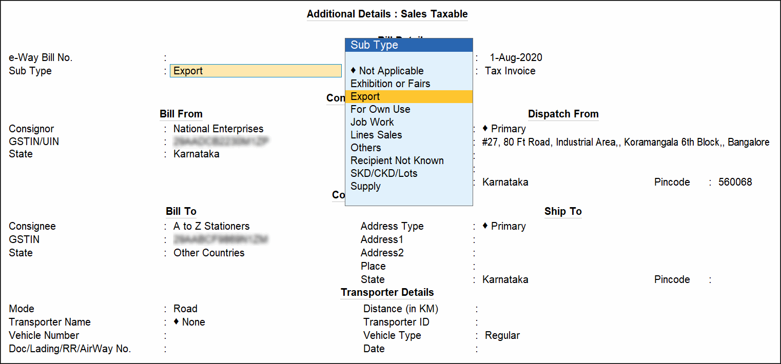 How To Generate E Way Bill In TallyPrime TallyHelp