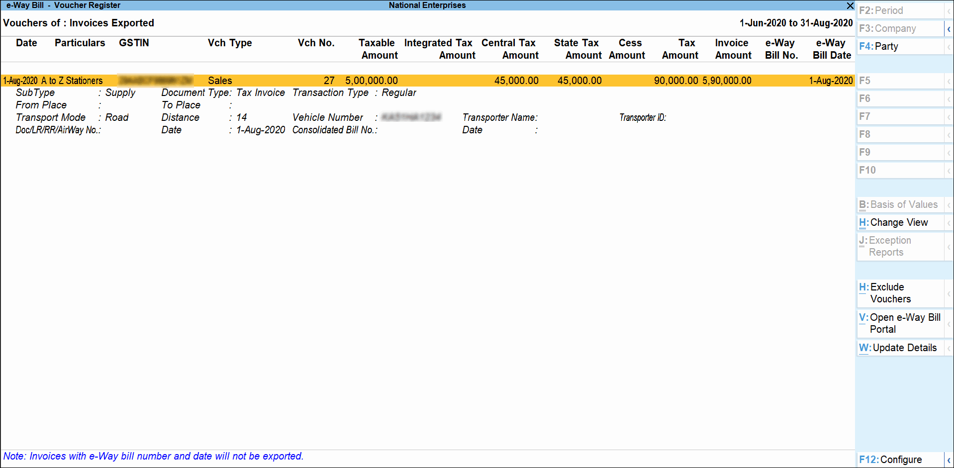 How To Generate E Way Bill In TallyPrime TallyHelp