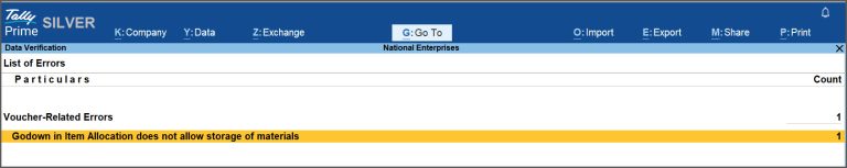 How to Resolve Errors While Verifying Company Data in TallyPrime | TallyHelp