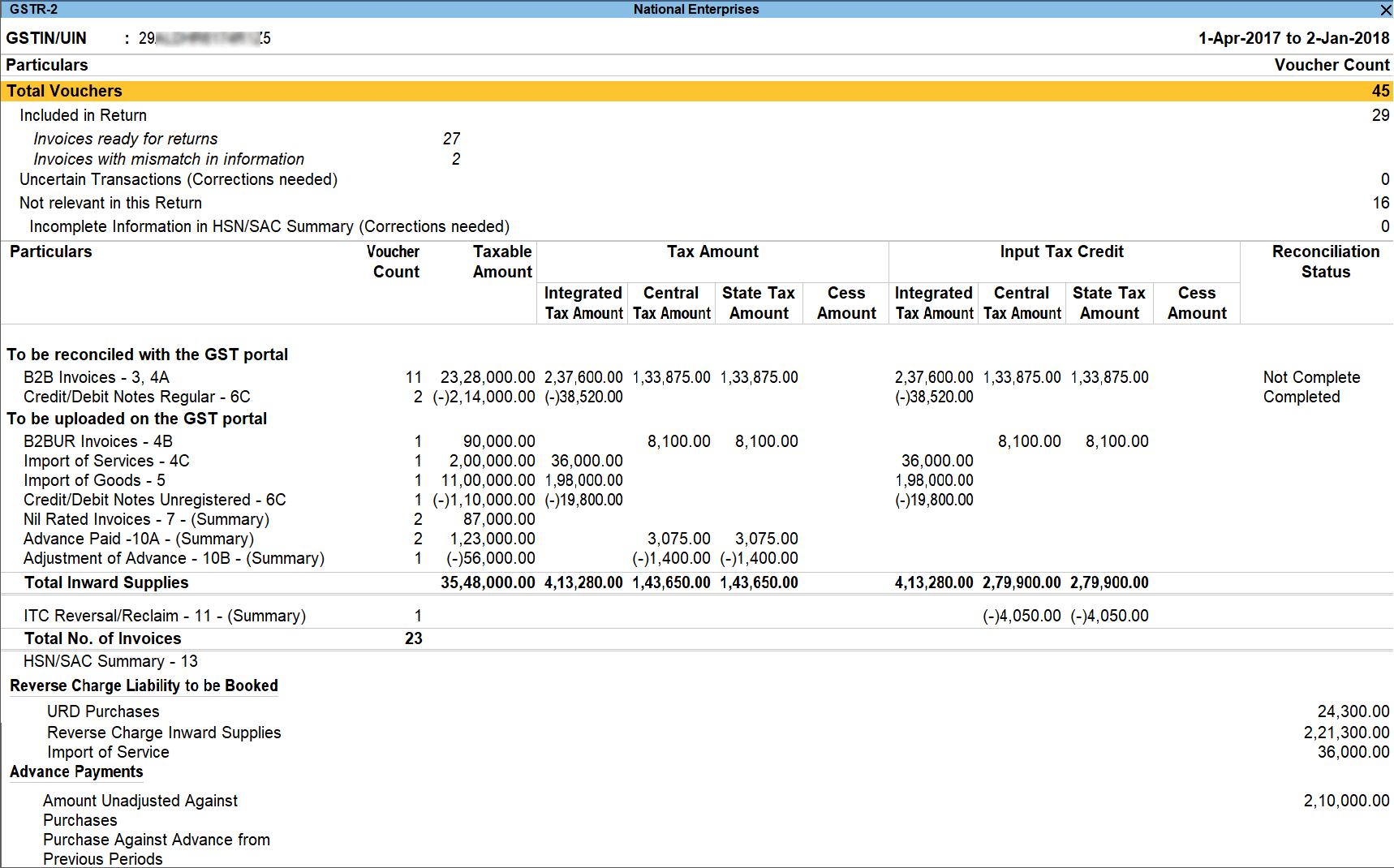 How To View GSTR 2 Report In TallyPrime TallyHelp