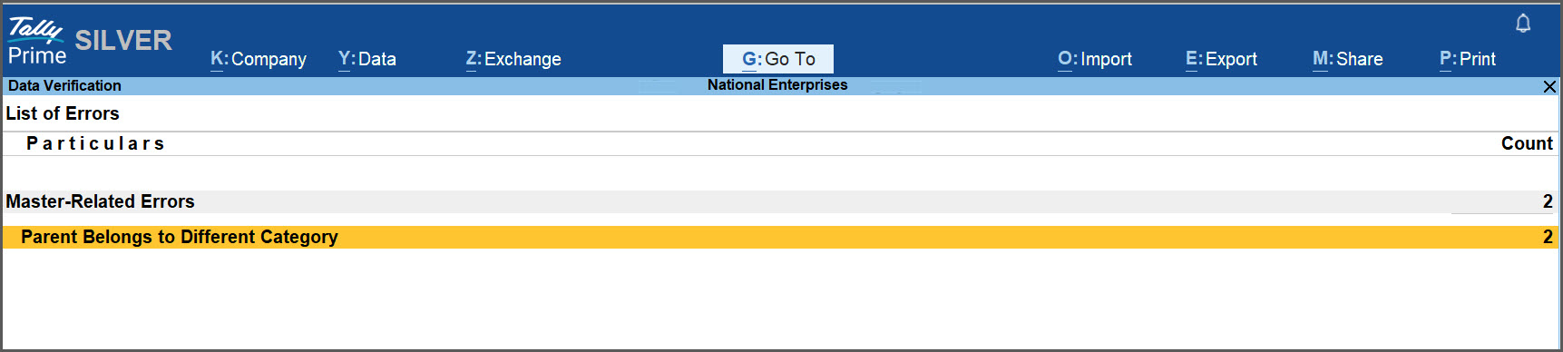 How to Resolve Errors While Verifying Company Data in TallyPrime | TallyHelp