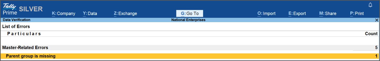 How to Resolve Errors While Verifying Company Data in TallyPrime | TallyHelp
