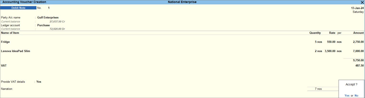 How to Create Vouchers for Purchases and Purchase Returns Under GCC VAT ...