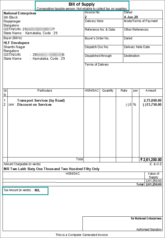 Sales Under Composition GST Sales Under Composition GST