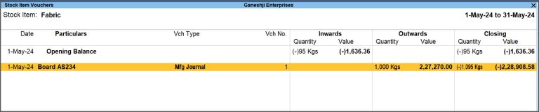FAQs on Stock Summary in TallyPrime | TallyHelp