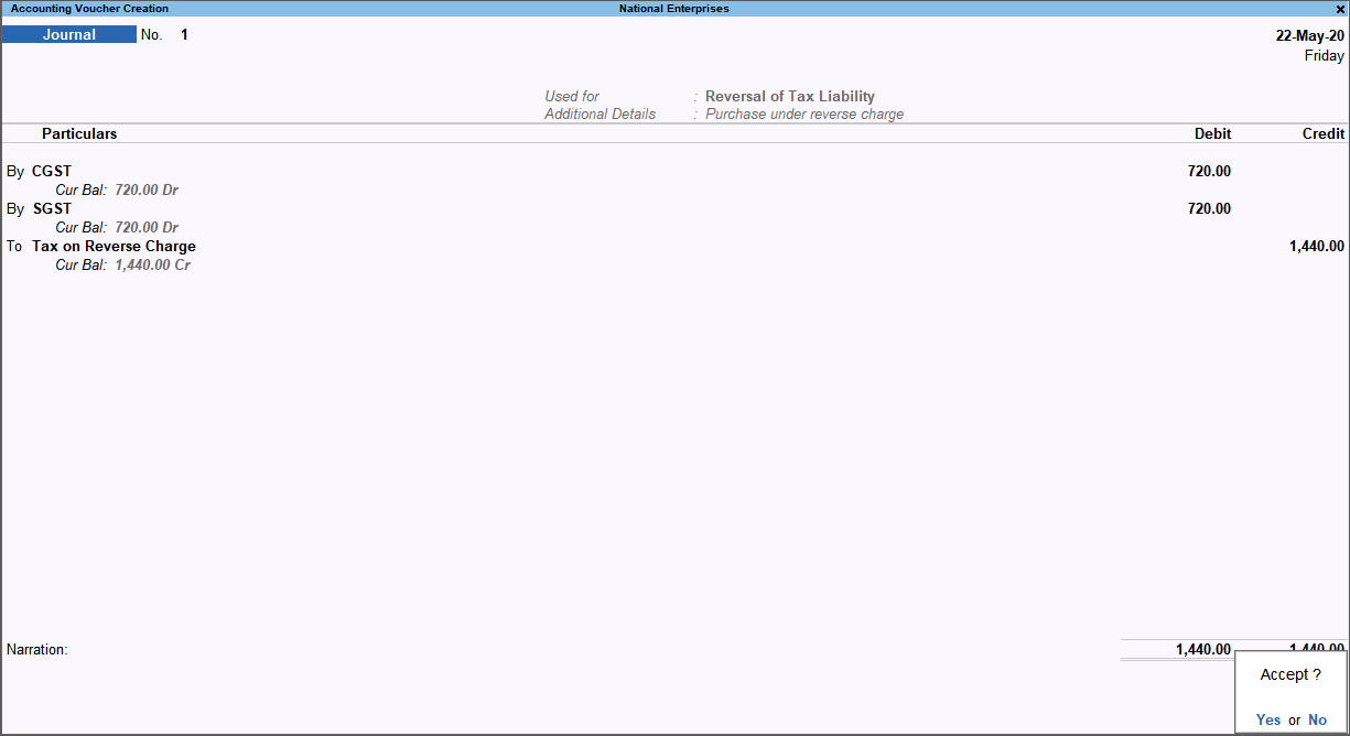 How to Record Inward Supply Under Reverse Charge (RCM) in TallyPrime ...