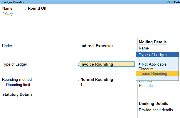Round off Sales Invoice Value Under GCC VAT