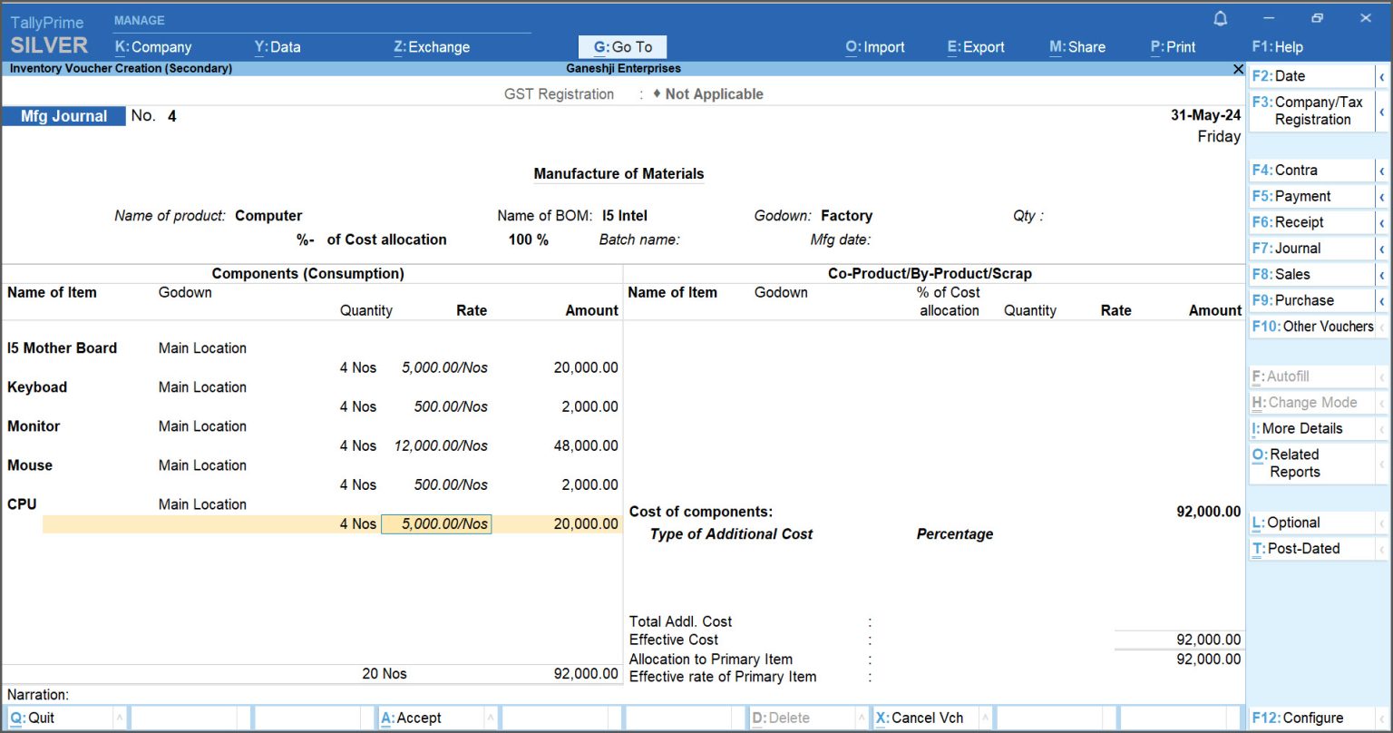 Stock Items - FAQ | TallyHelp
