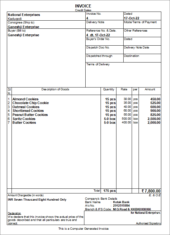 New GST Invoice Format TDL For Tally ERP 52 OFF