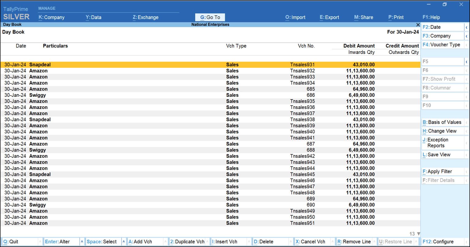 How to View Day Book in TallyPrime | Tally Help
