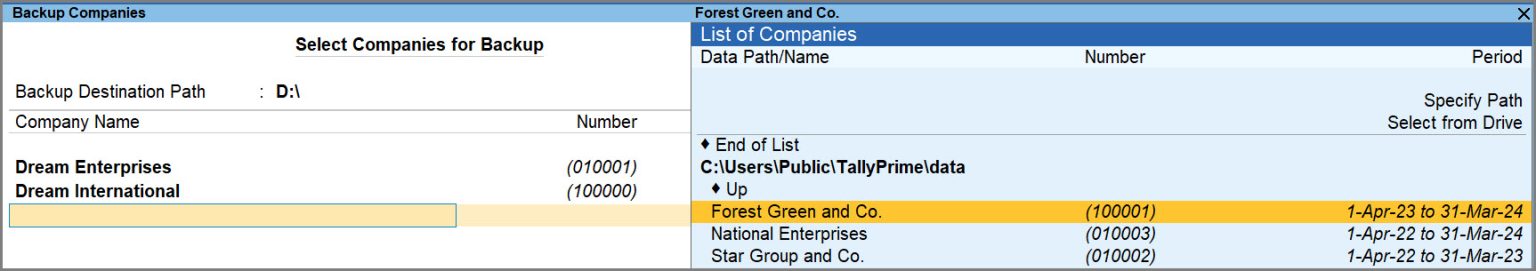 How to Take Backup and Restore Company Data in TallyPrime | TallyHelp
