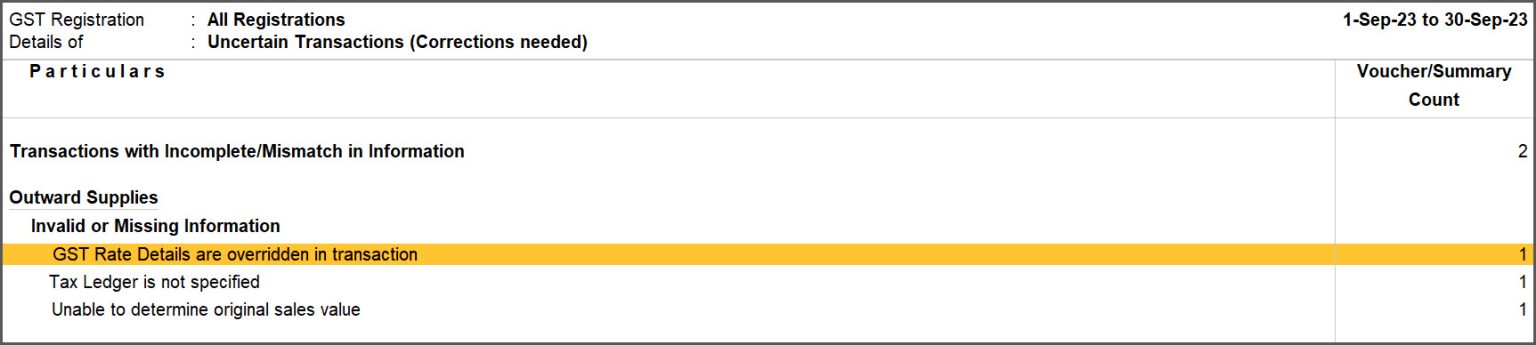 GSTR-1/GSTR-3B Conflicts, Exceptions & Resolutions | TallyHelp