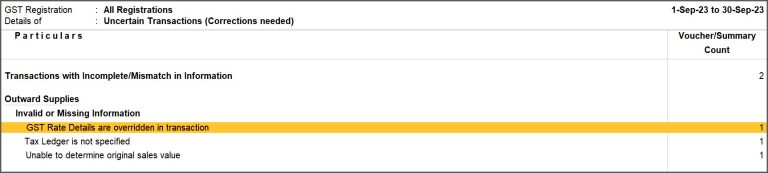GSTR-1/GSTR-3B Conflicts, Exceptions & Resolutions | TallyHelp