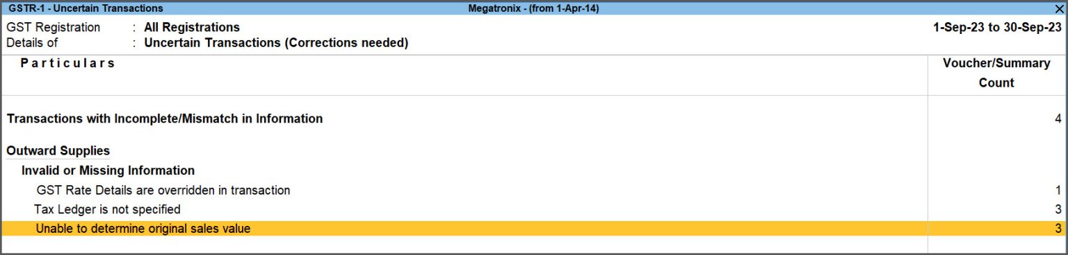 GSTR-1/GSTR-3B Conflicts, Exceptions & Resolutions | TallyHelp
