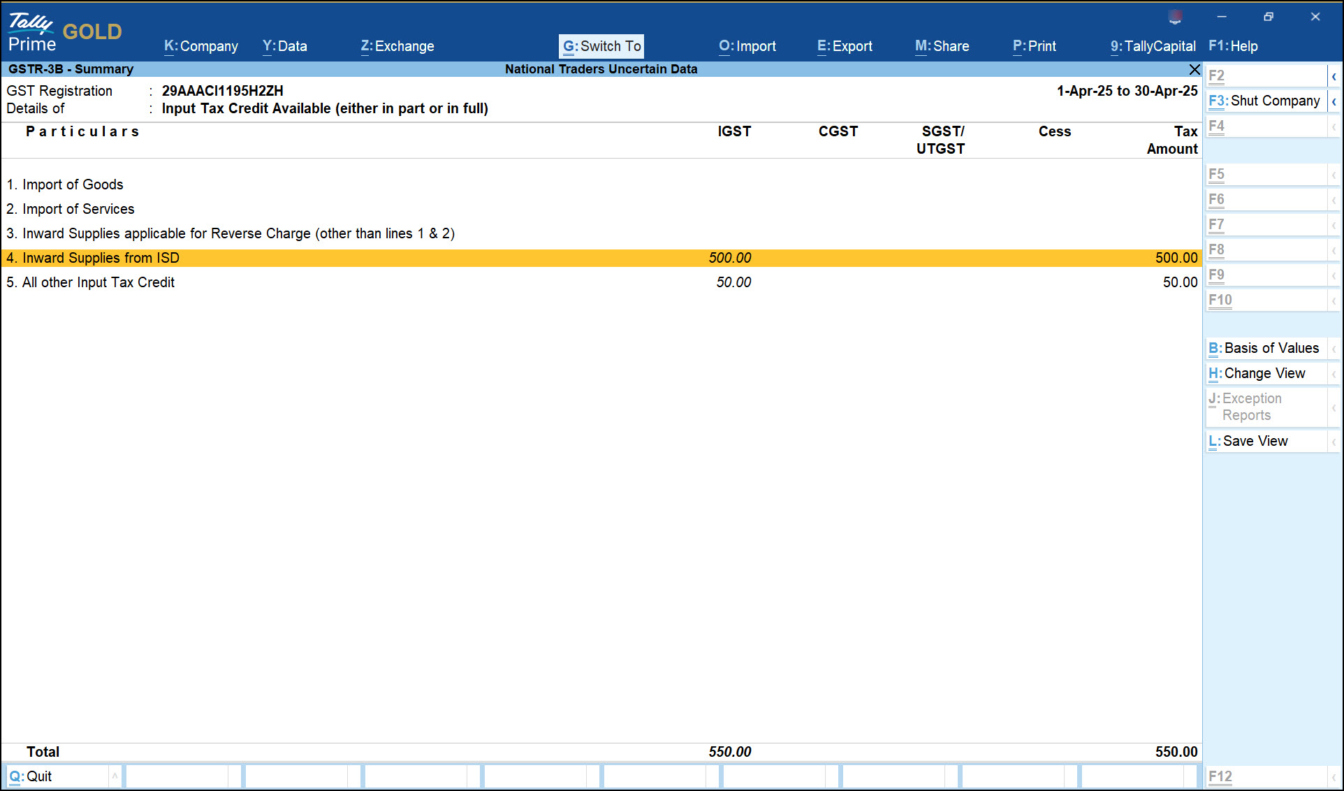 How to Account for ISD Credit Under GST in TallyPrime | TallyHelp