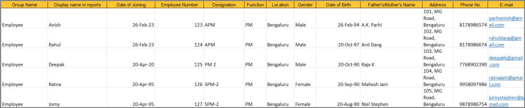 Download Sample Excel Files with Data for Import | TallyHelp