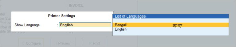 Use TallyPrime in your preferred language