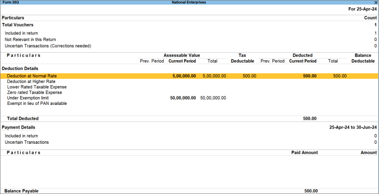 How to Record TDS on Purchase of Goods Under Section 194Q in TallyPrime ...