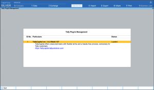Manage Tally Plug-Ins | TallyHelp