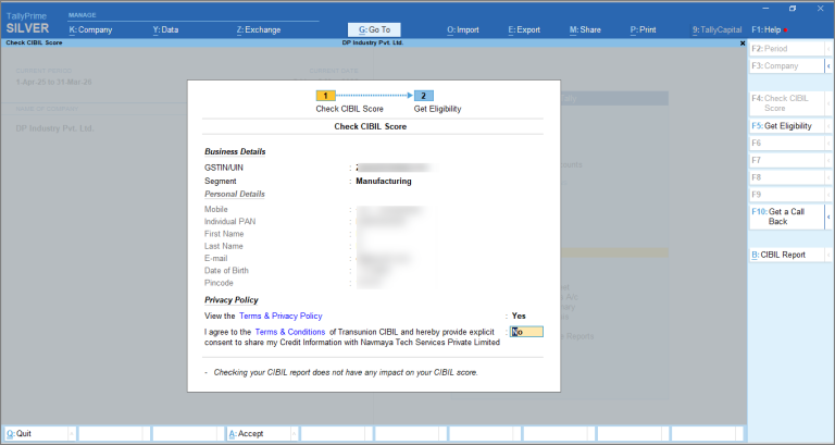 How to Apply for a Business Loan in TallyCapital Plug-In | TallyHelp
