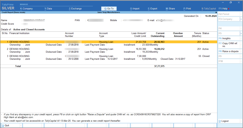 How to Apply for a Business Loan in TallyCapital Plug-In | TallyHelp