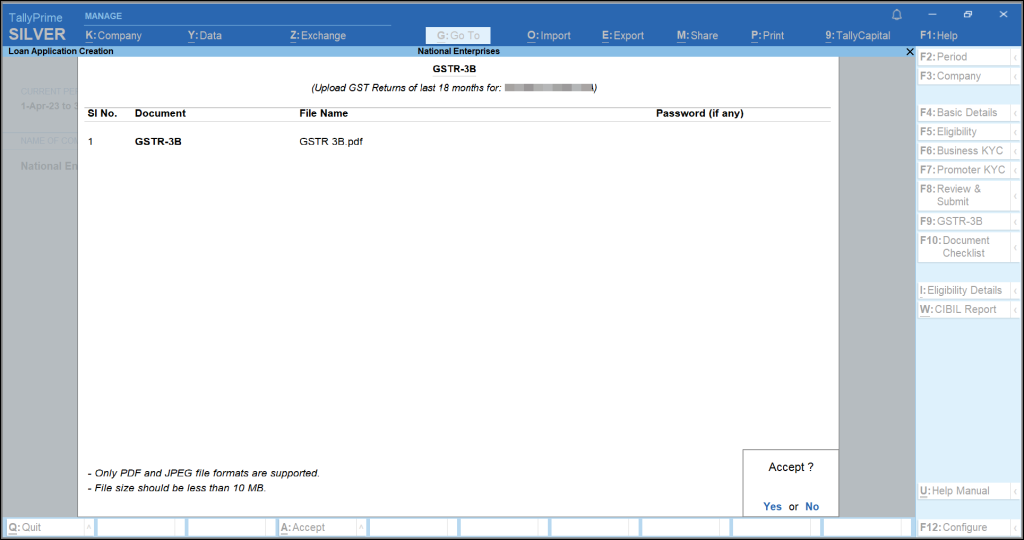 How to Apply for a Business Loan in TallyCapital Plug-In | TallyHelp