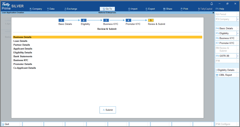 How to Apply for a Business Loan in TallyCapital Plug-In | TallyHelp